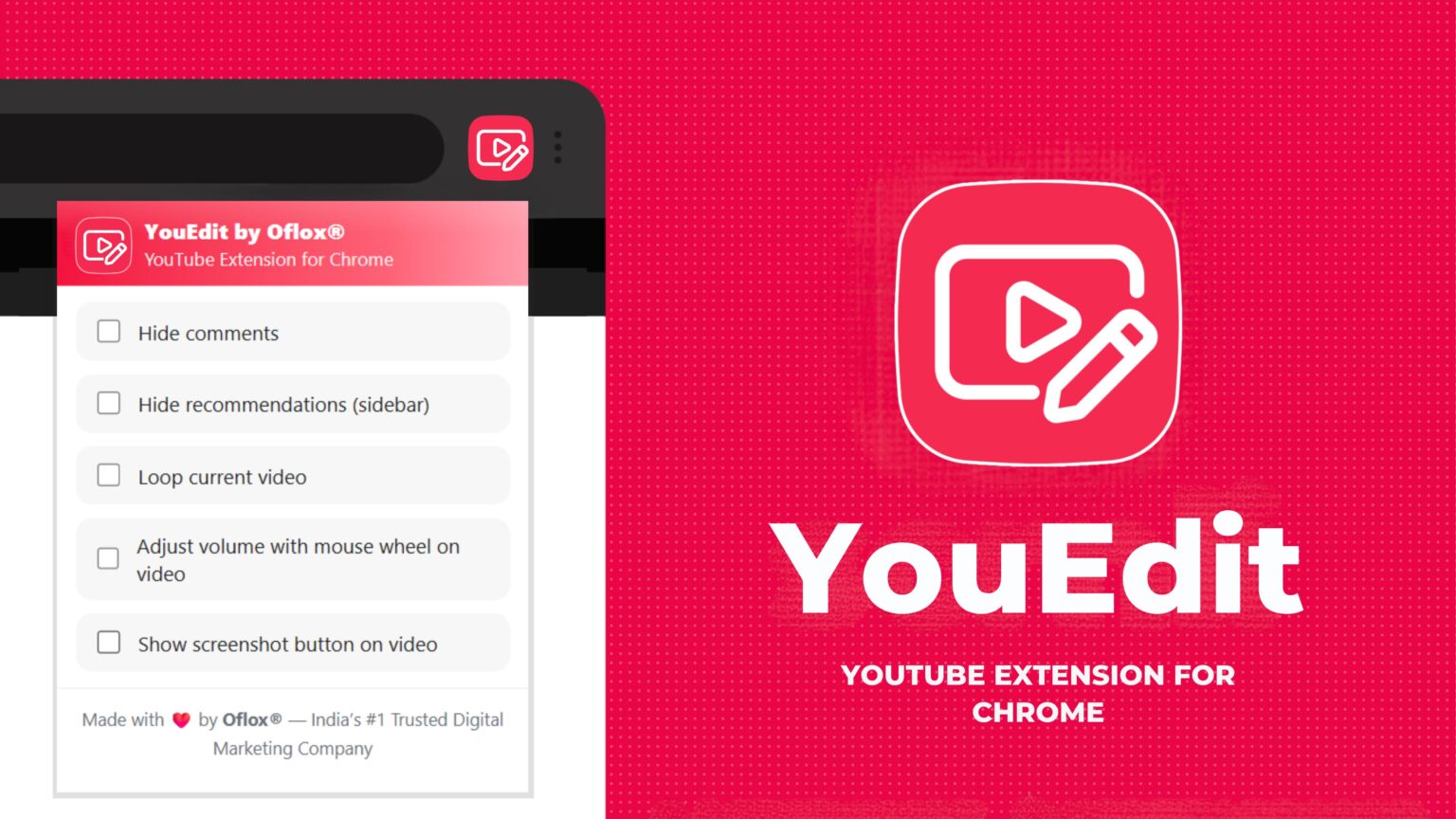 YouEdit — Best YouTube Extension for Chrome For FREE!