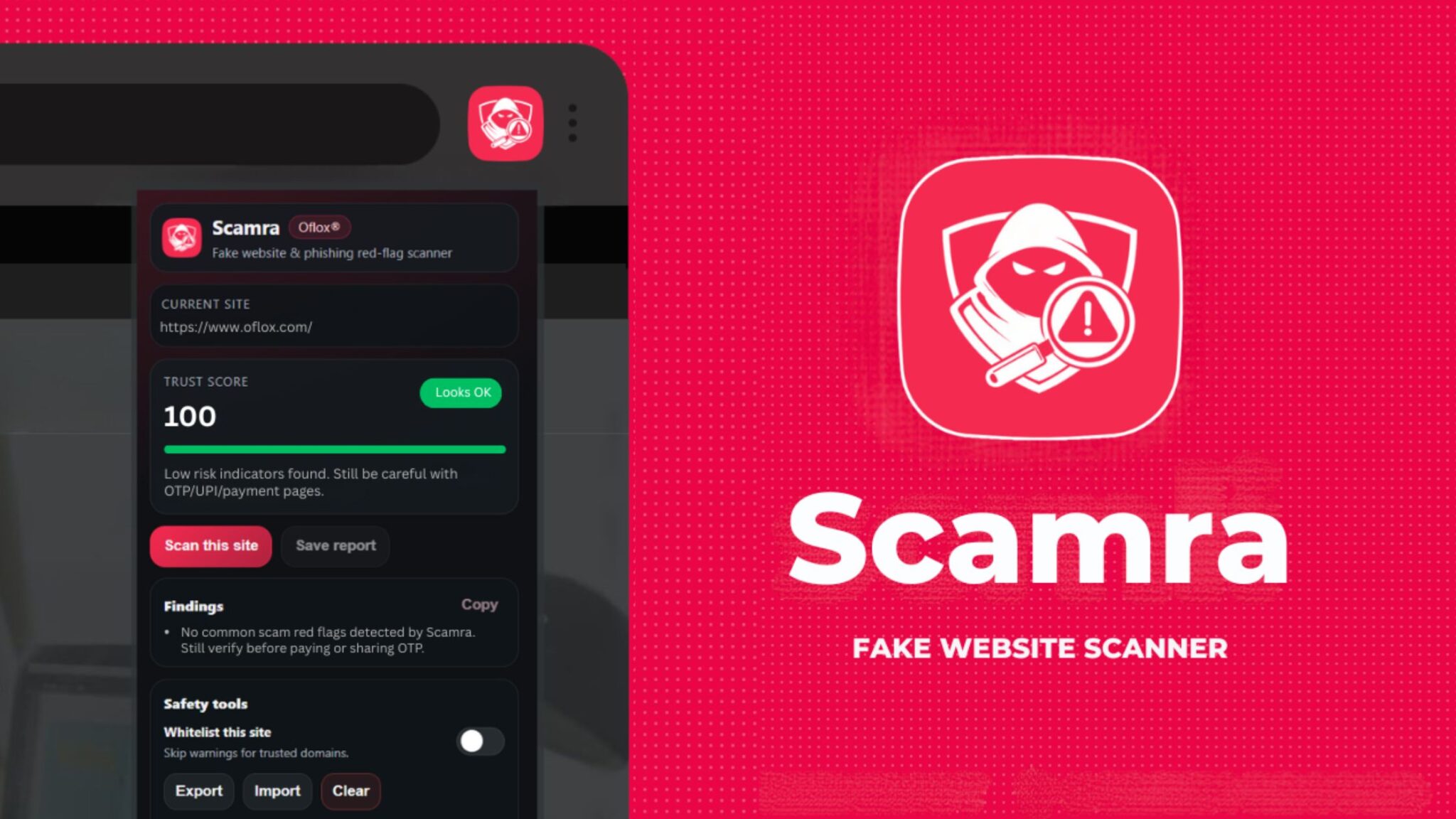 Scamra – Fake Website Scanner (Trust Score & Scam Check)