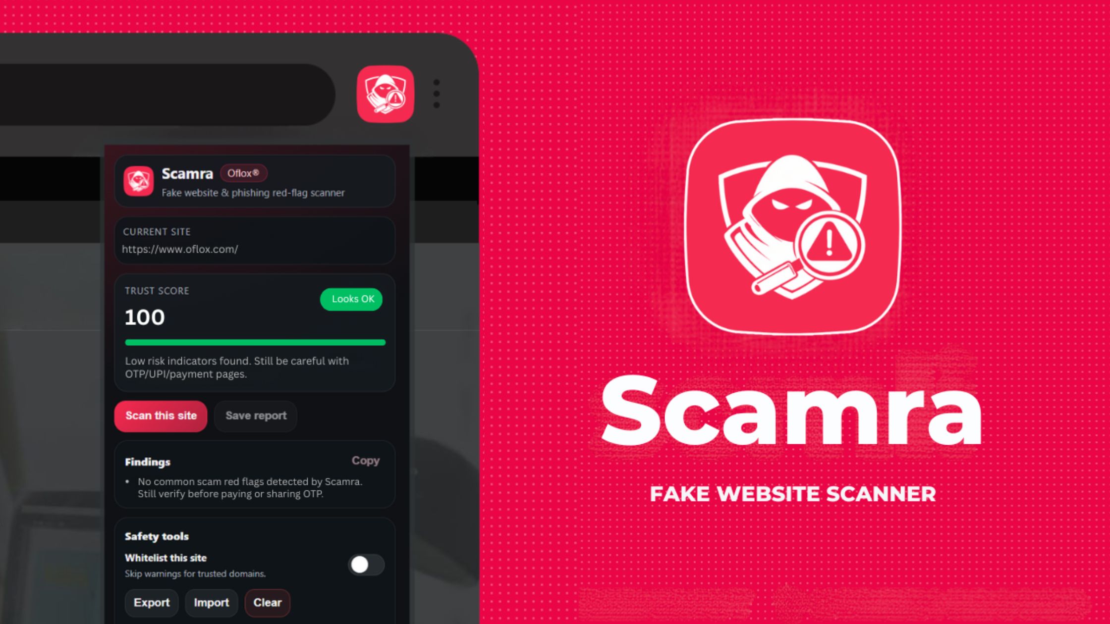 Scamra – Fake Website Scanner (Trust Score & Scam Check)
